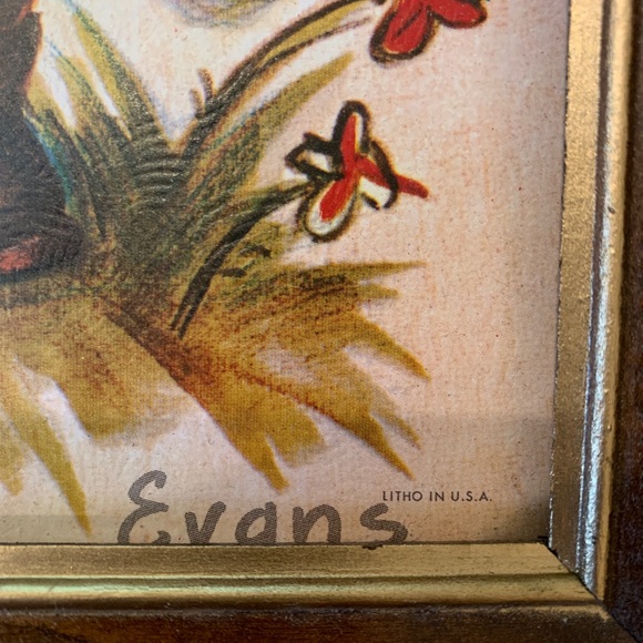 art by Evans | Wall Decor | Vintage Art By Evans Girl Kissing A Boy ...